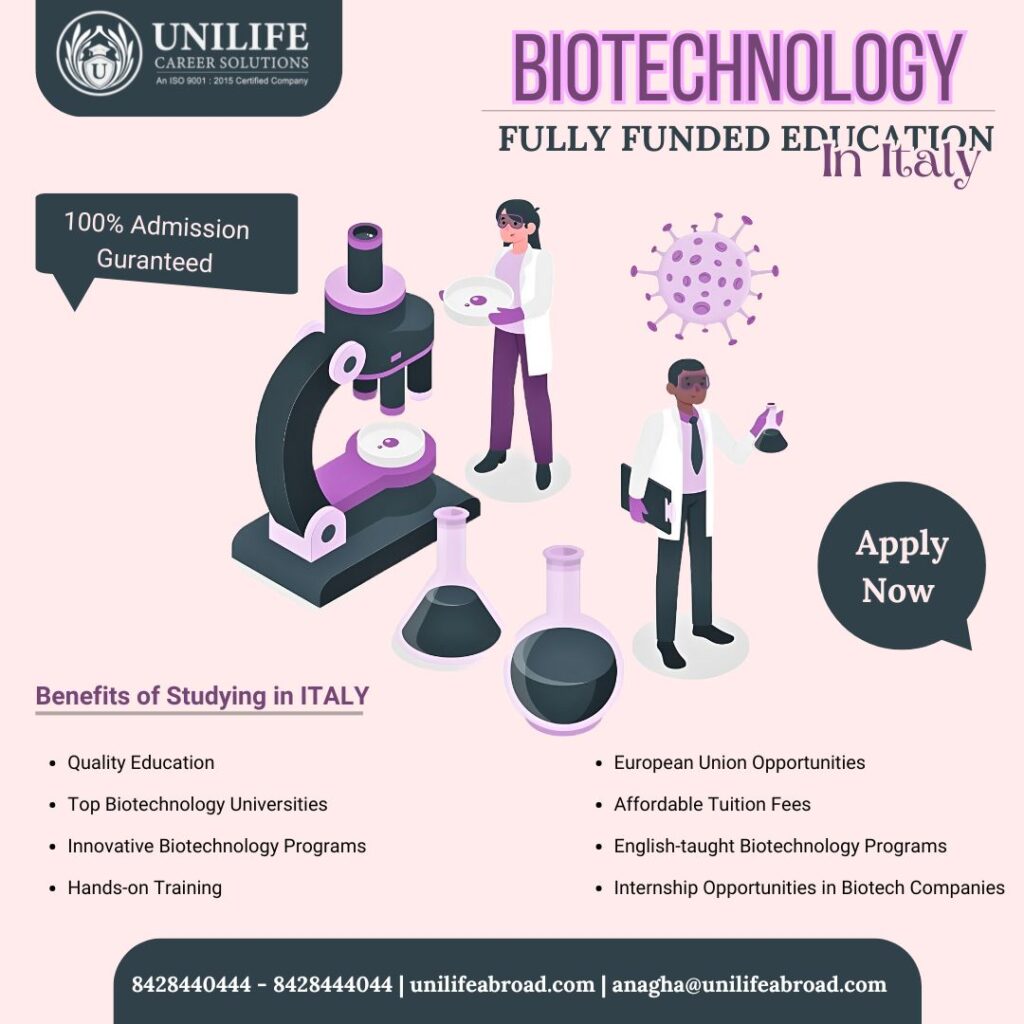 Study Biotechnology in Italy – Top 2025 Benefits & Scope